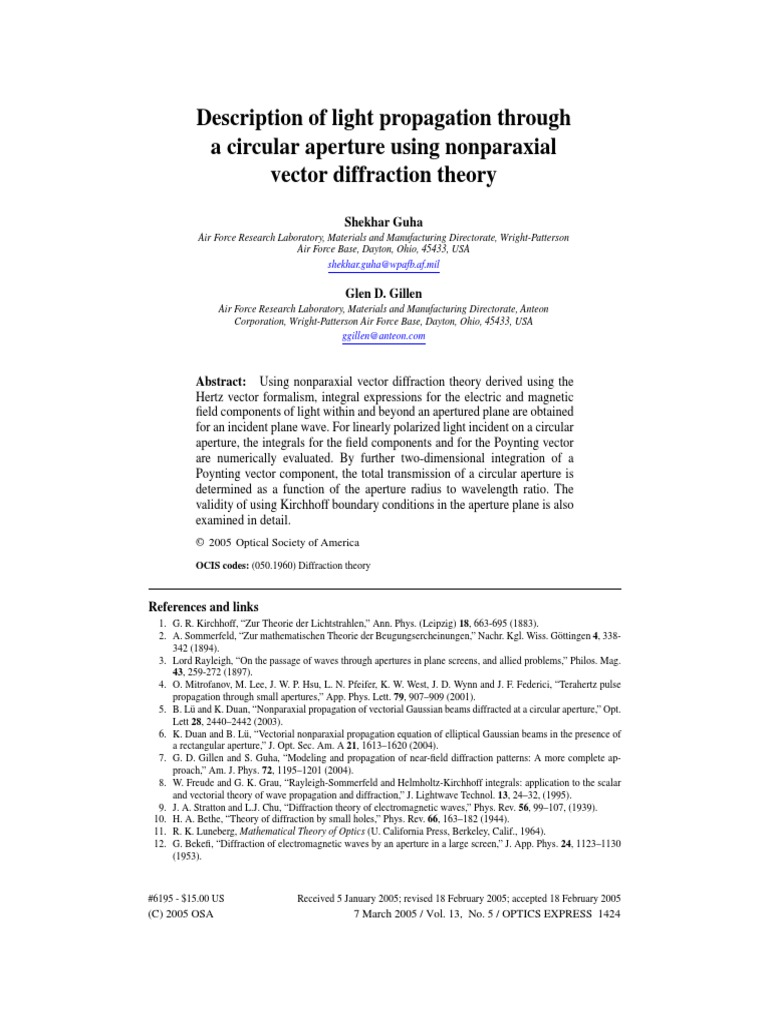 2005 - Guha, Gillen - Description of Light Propagation Through A ...