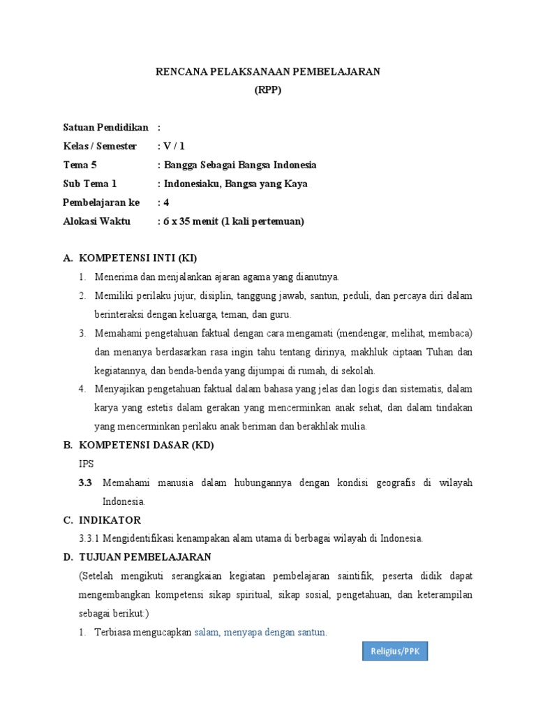 Sempro - Contoh RPP Hots | PDF | Sains & Matematika