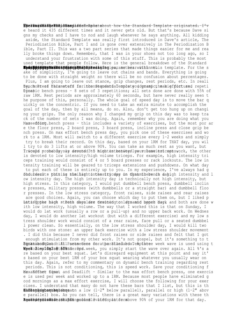 Westside Barbell Template | PDF | Self Care | Human Anatomy