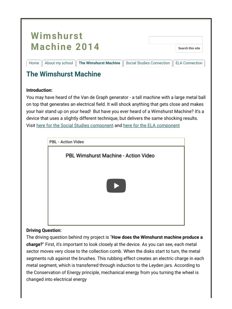 Understanding the Wimshurst Machine | PDF | Electric Charge ...