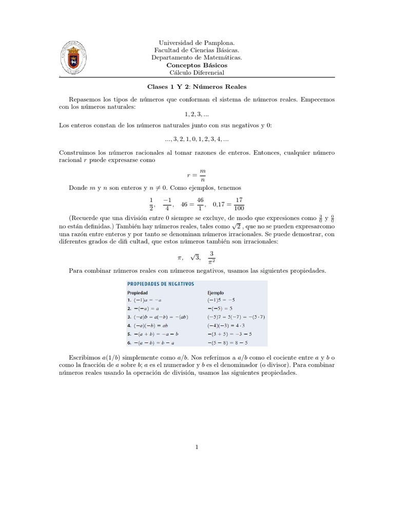 Precalculo - Clases 1 y 2 PDF | PDF | Intervalo (Matemáticas) | Número Real