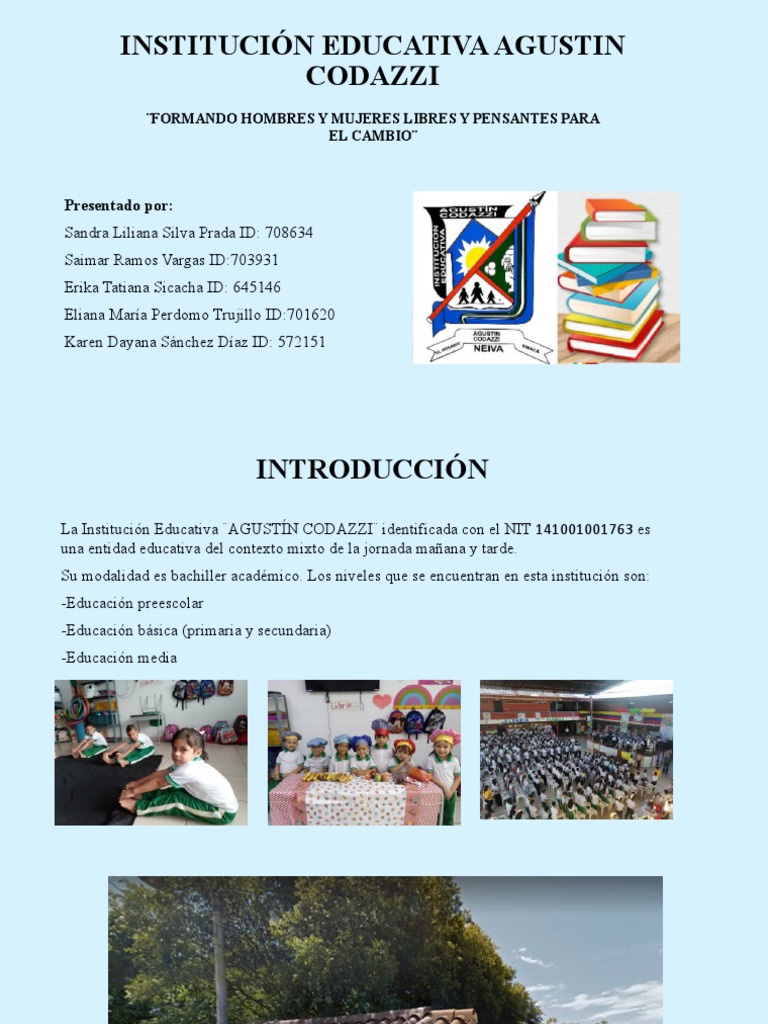 Misión y visión del Colegio Agustín Codazzi | PDF | Institución ...