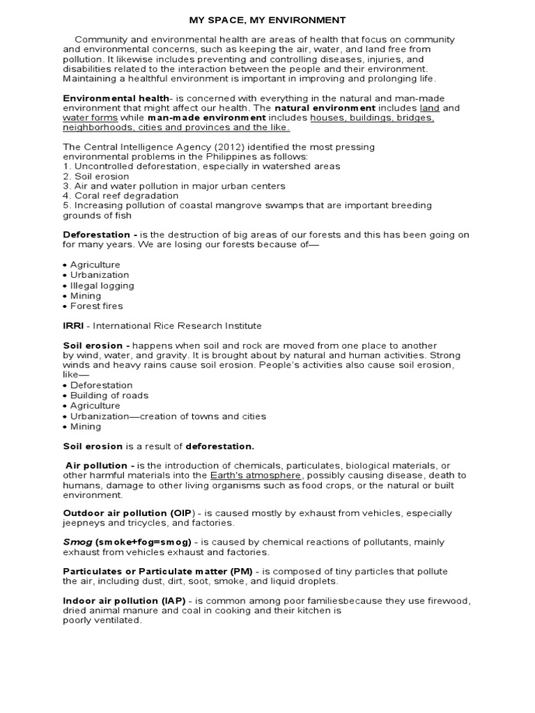Environmental Health Lecture (4th Grading) | PDF | Air Pollution ...