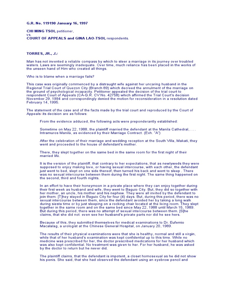 G.R. No. 119190 January 16, 1997 CHI MING TSOI, Petitioner, COURT OF ...