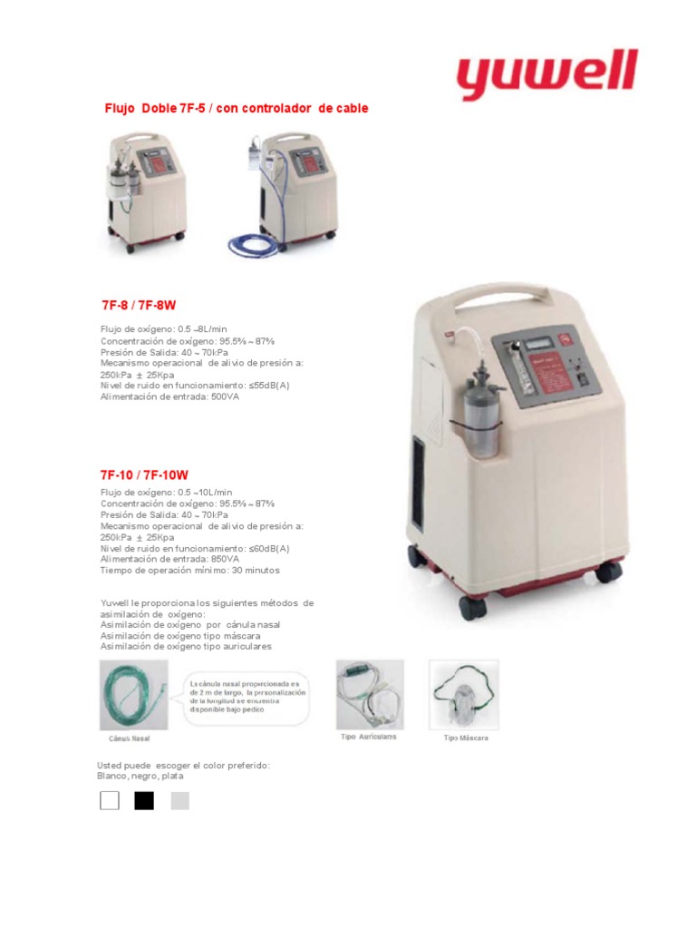 Concentrador de Oxígeno 7F-10 Yuwell | PDF