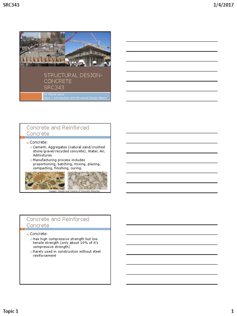 SRC343 Topic 1 - Introduction and Structural Design Basics Student ...