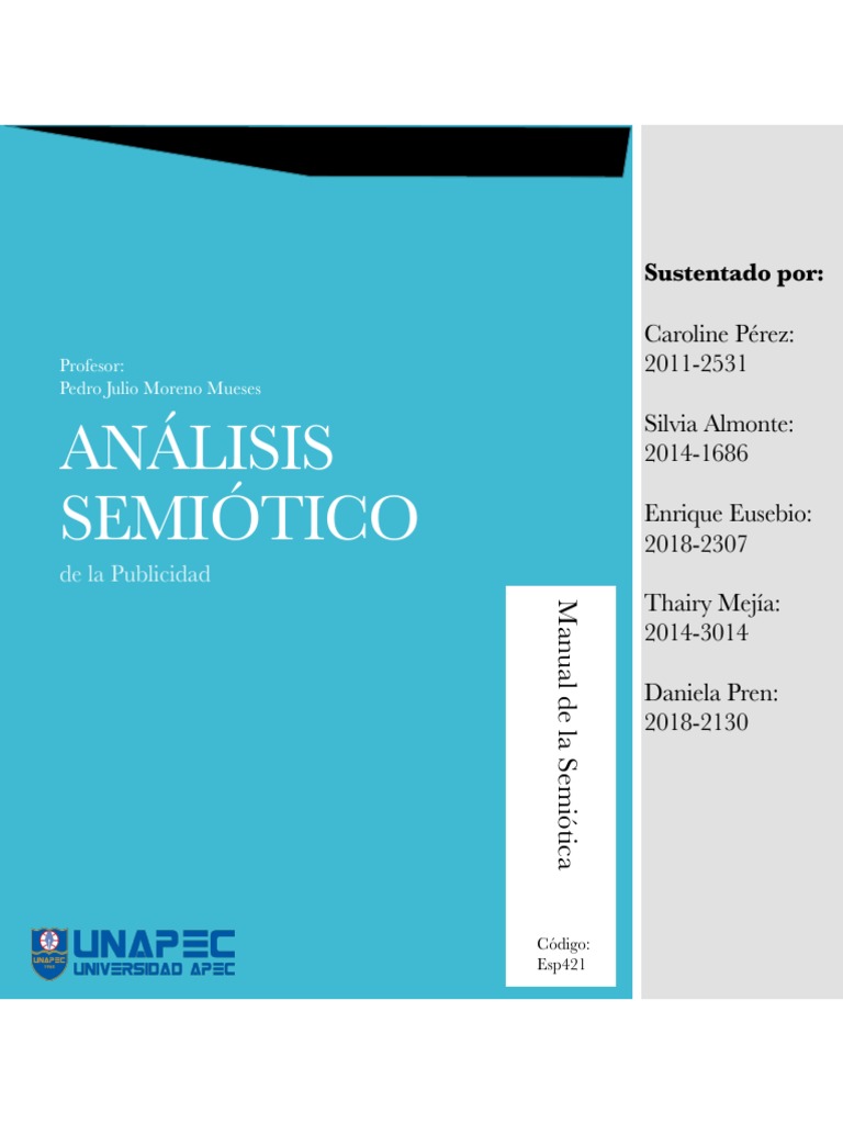 Manual de Analisis Semiotico de La Publicidad | Descargar gratis PDF | Comunicación | Charles ...