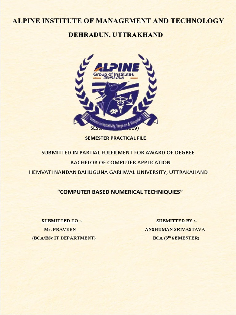 Alpine Institute of Management and Technology: Dehradun, Uttrakhand | PDF