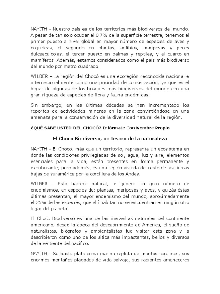 Chocó Biodiverso | PDF | Américas | Orchidaceae