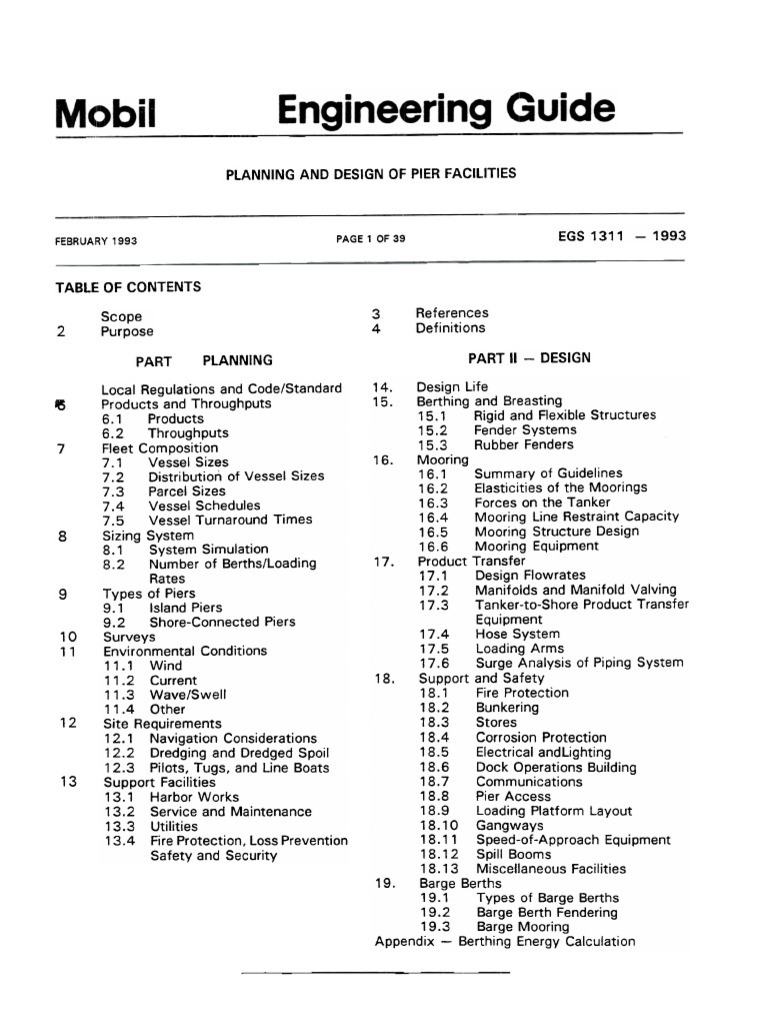 Pier Facilities Planning and Design Guide | PDF | Oil Tanker ...