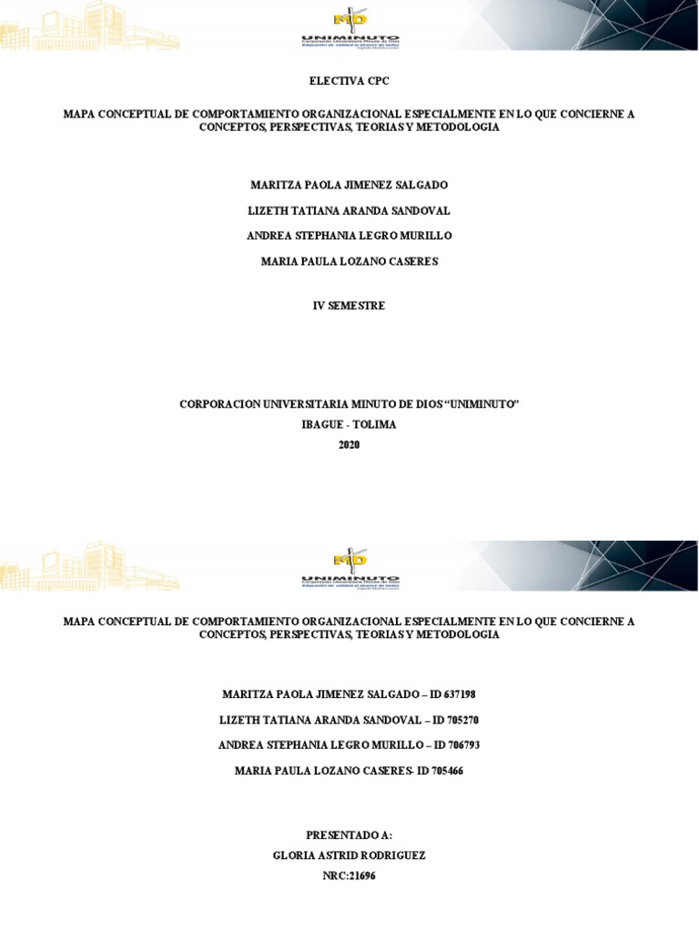 Electiva CPC - Mapa Conceptual | PDF | Comportamiento organizacional | Comportamiento