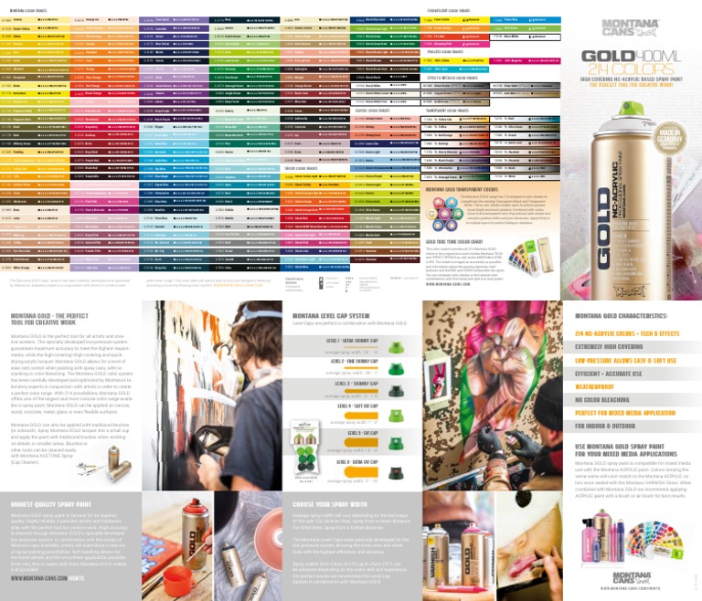 Montana Gold Color Chart Overview | PDF | Paint | Acrylic Paint