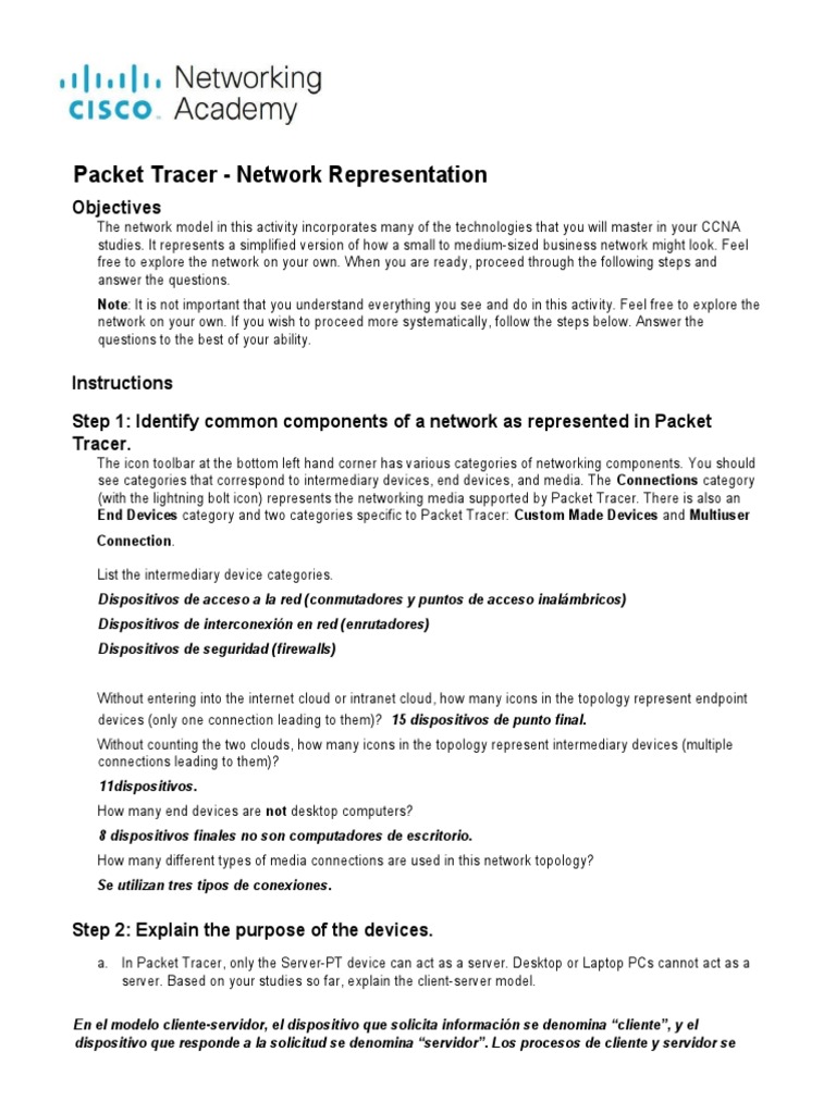 Taller 1 Introduccion A Las Redes de Datos | PDF | Icon (Computing ...