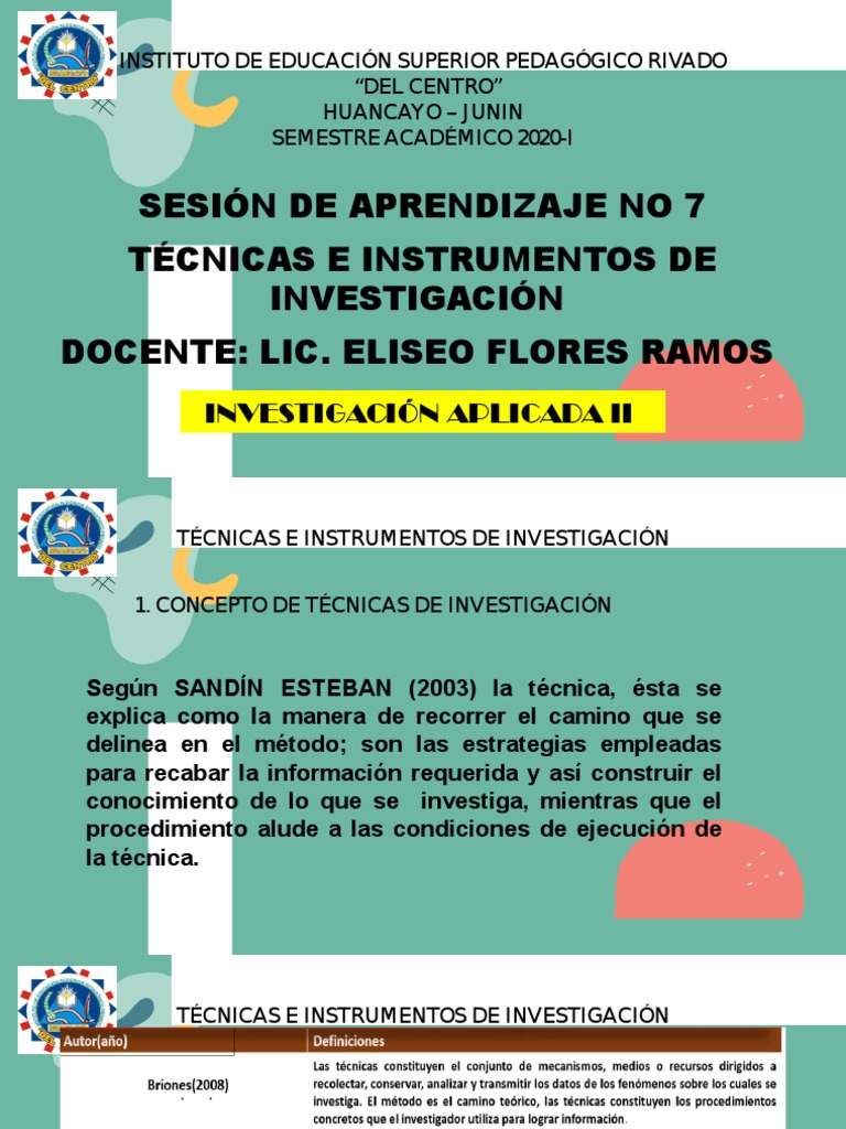 Tecnicas e Instrumentos Isppc - Semana 7 PDF | PDF | Observación ...