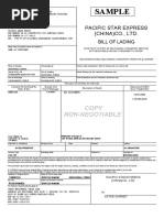 Modelo de BL - MARITIMO | PDF | Bill Of Lading | Cargo