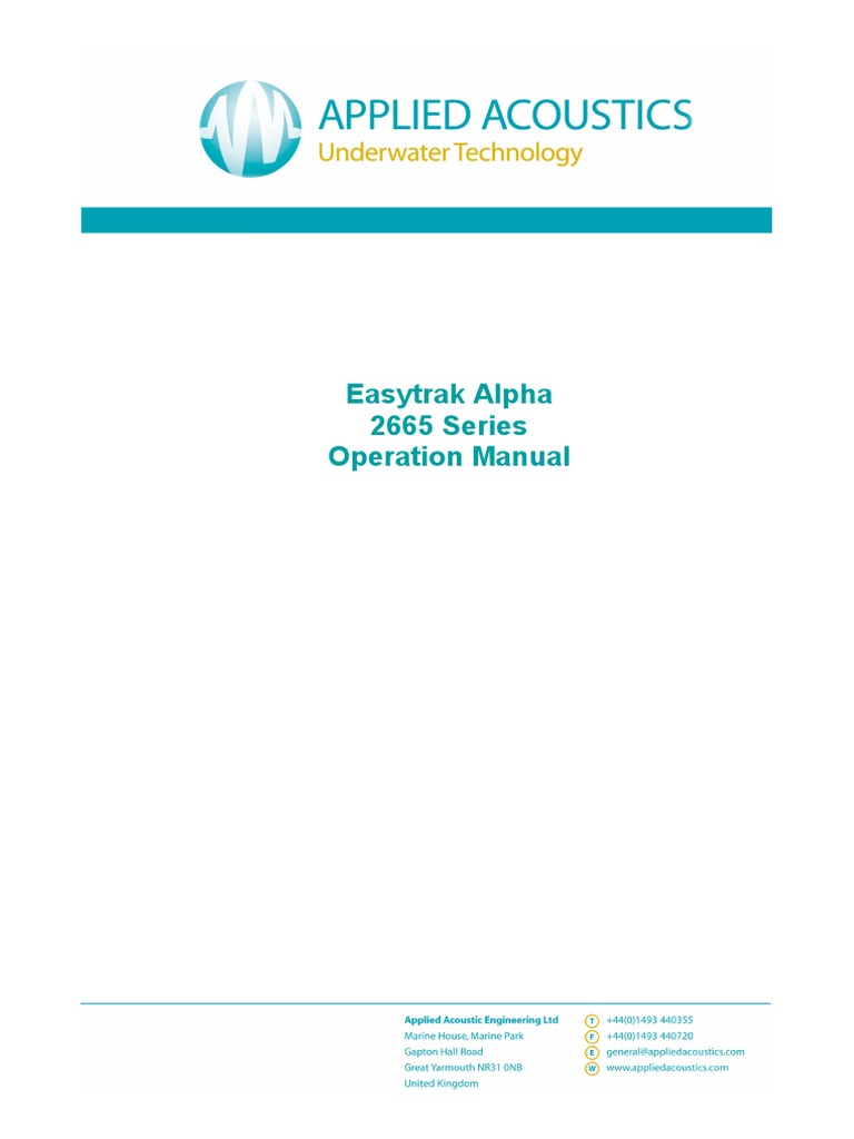 Easytrak Alpha 2665 Series Operation Manual | PDF | Compass | Device Driver