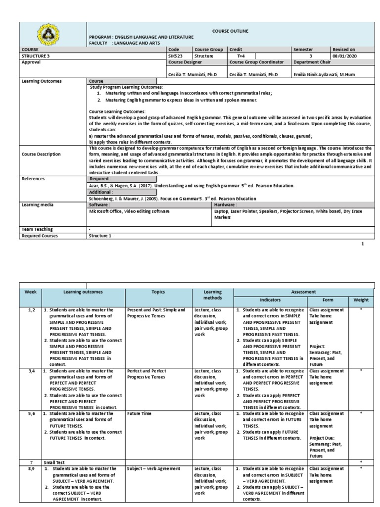 RPS Structure 3 | PDF | Linguistics | Syntax