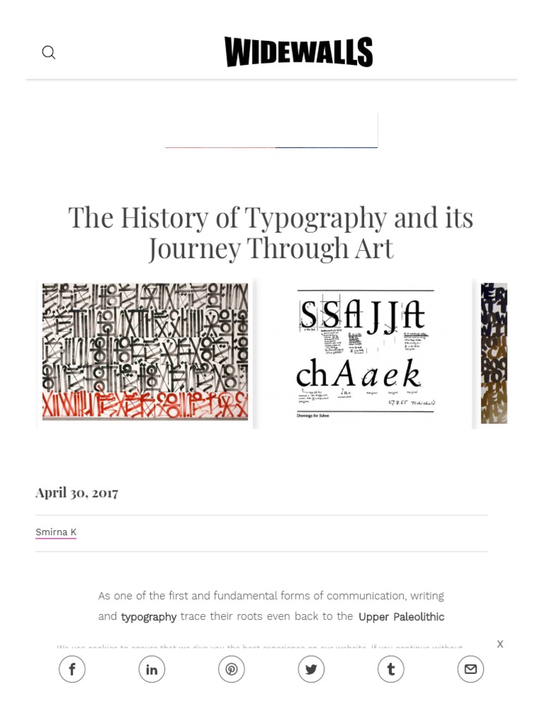 The History of Typography and Its Journey Through Art - Widewalls | PDF ...