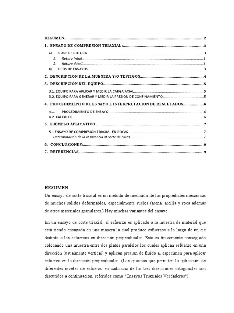 Ensayo Triaxial - Tarea 3 | PDF | Elasticidad (Física) | Línea (geometría)