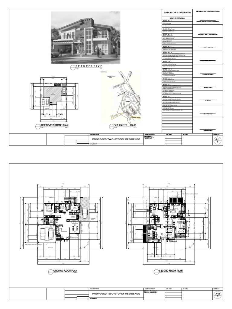 Proposed Two Storey Residence Working Drawing Sample | PDF | Economic Sectors | Suburbs Of Brisbane
