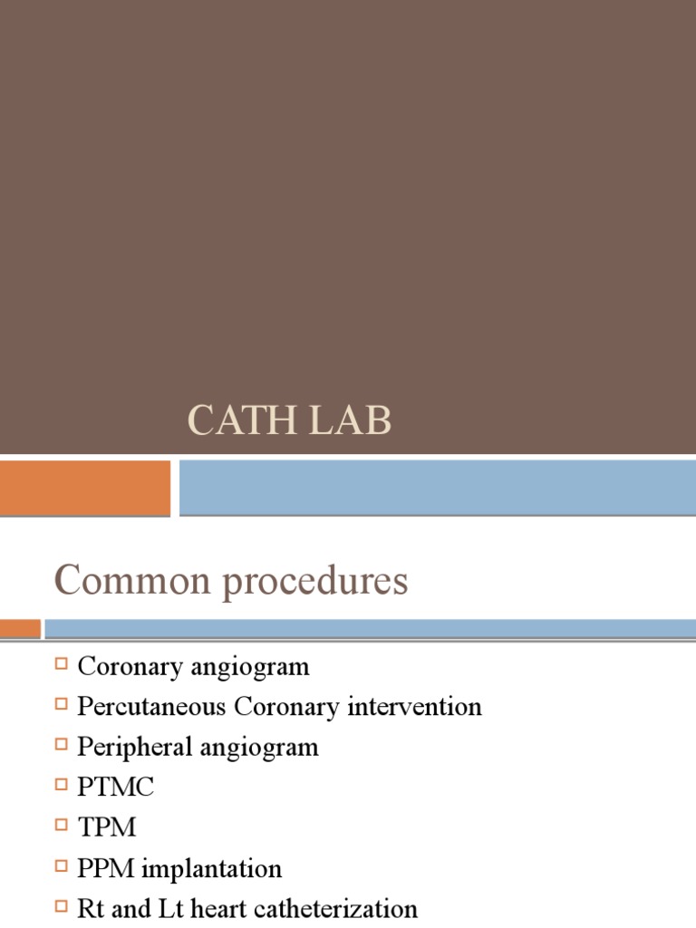 Cath Lab Planning | PDF | Catheter | Medical Equipment