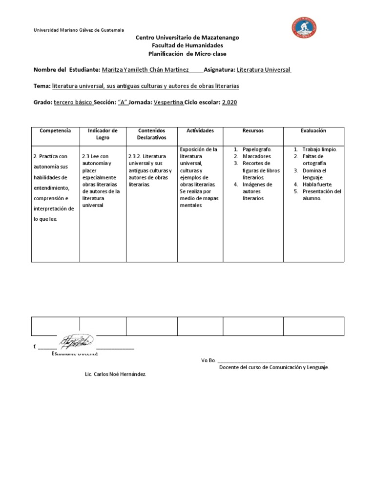Formato de Planificación Tarea 4 (1) Yami | PDF