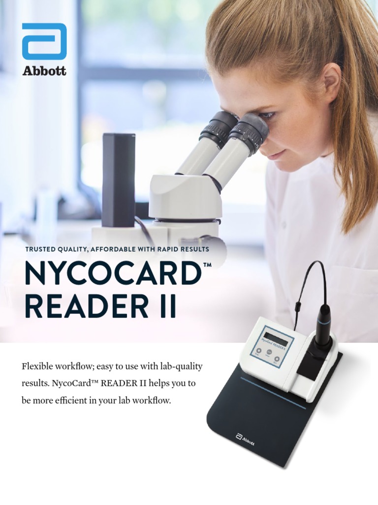v4 Nycocard Reader Lab Sell Sheet APAC | PDF | Calibration