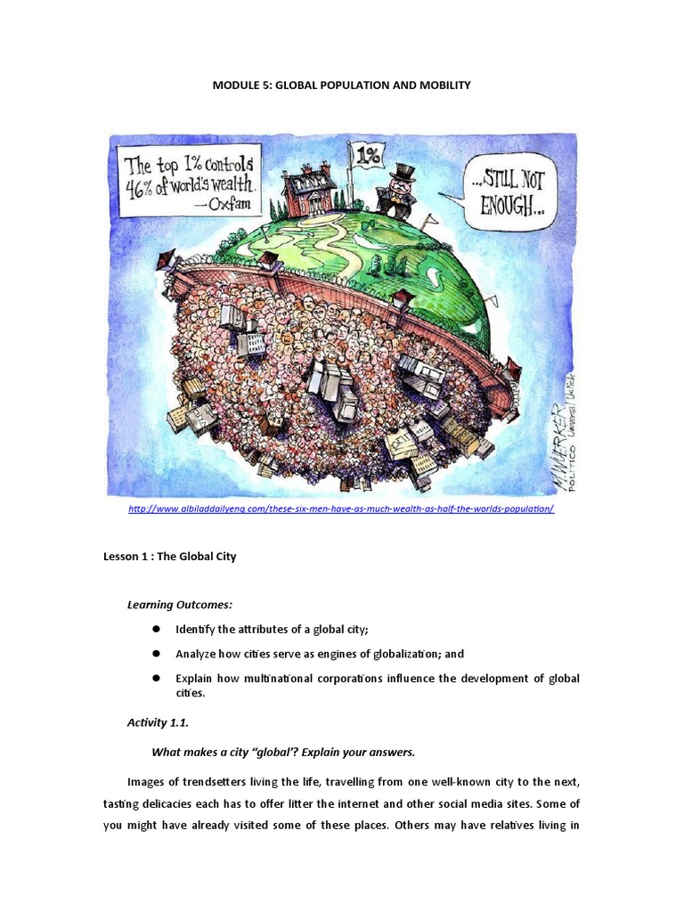 The Contemporary World Module - Global Population and Mobility | PDF ...