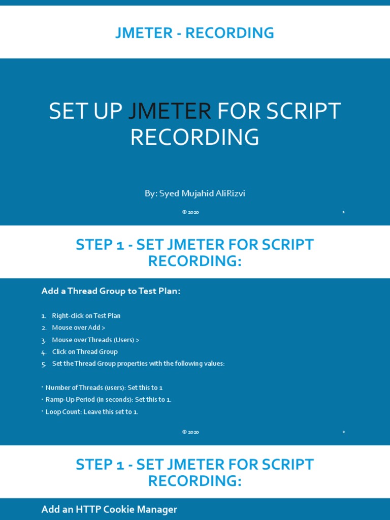 Jmeter - Recording: Set Up For Script Recording | PDF | Web Technology ...