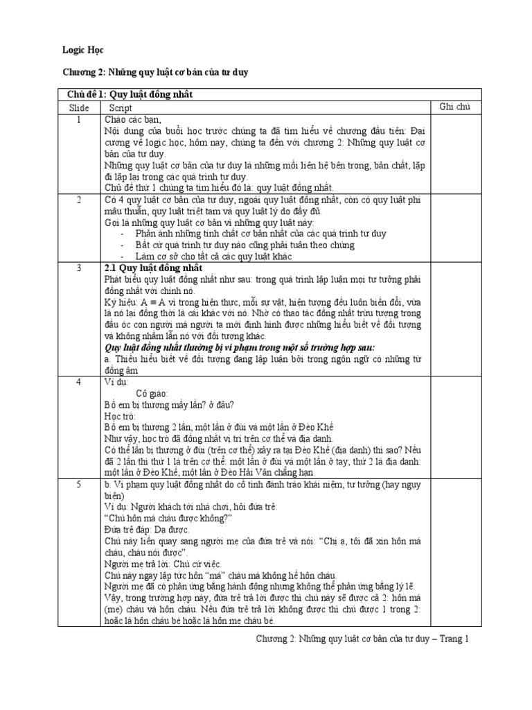 Logic Hoc Truc Tuyen Chu o NG 2 SCRIPT 1 | PDF