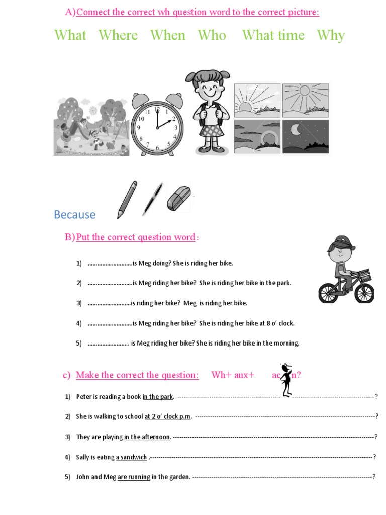 WH Questions Present Continuous - 114106 | PDF | Games & Activities ...