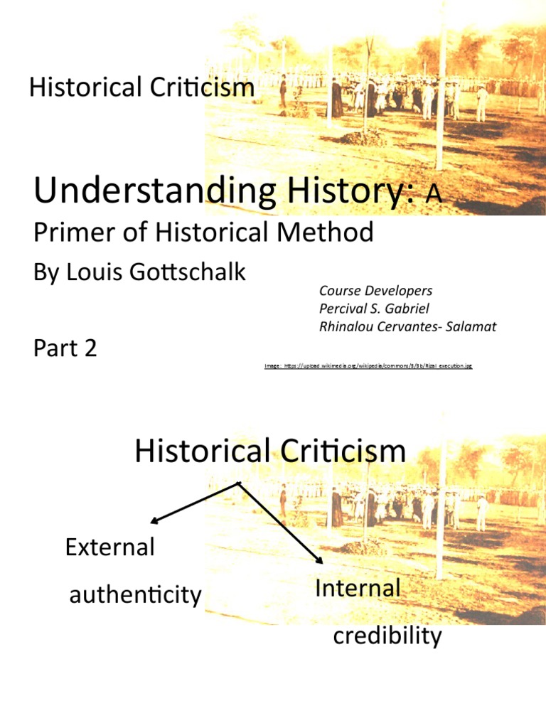 Historical Criticism: Methods & Credibility | PDF | Neuropsychology ...