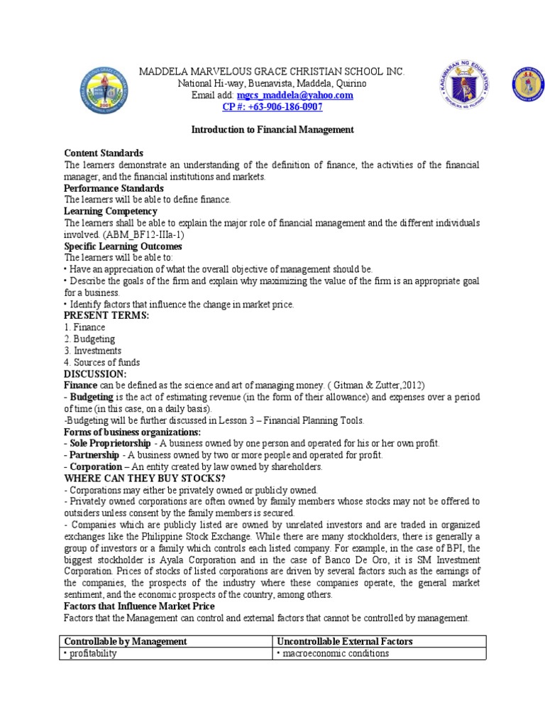 LM1-BF-XII-1st Semester | PDF | Dividend | Market Liquidity
