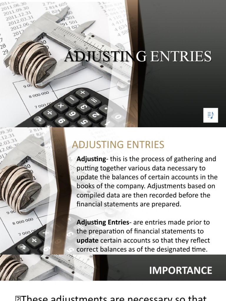Adjusting Entries | Download Free PDF | Deferral | Accrual