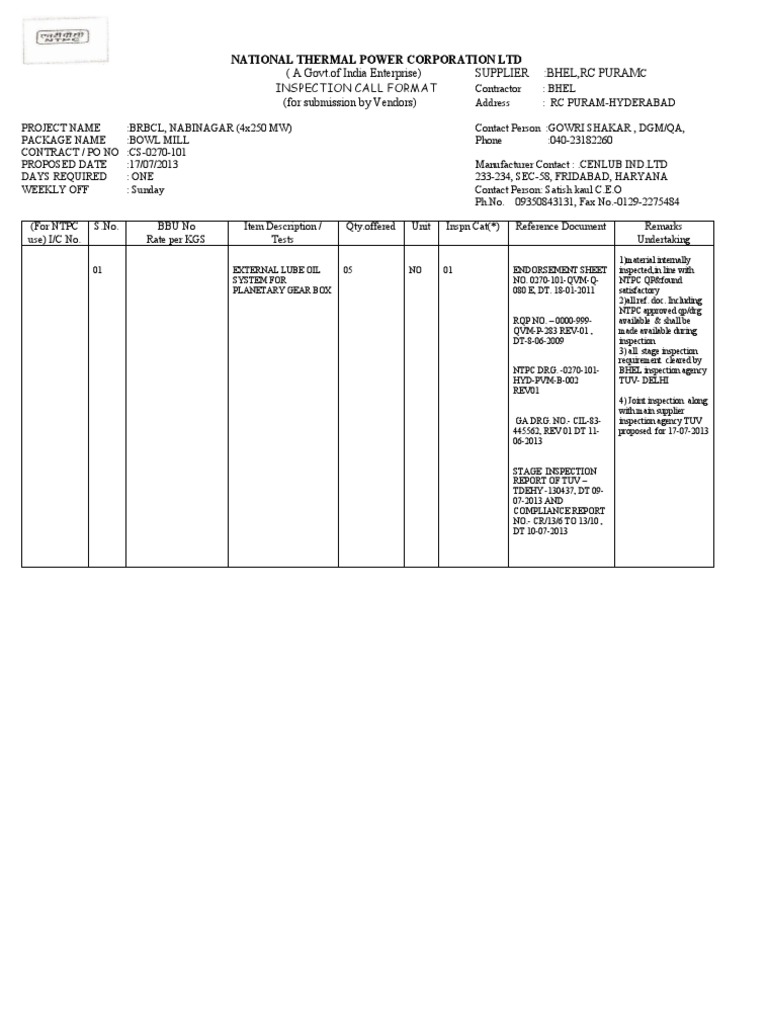 National Thermal Power Corporation LTD (A Govt - of India Enterprise ...
