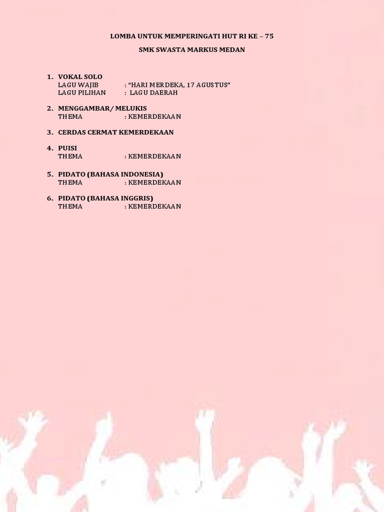 Juknis Lomba Hut Ri 45 | PDF