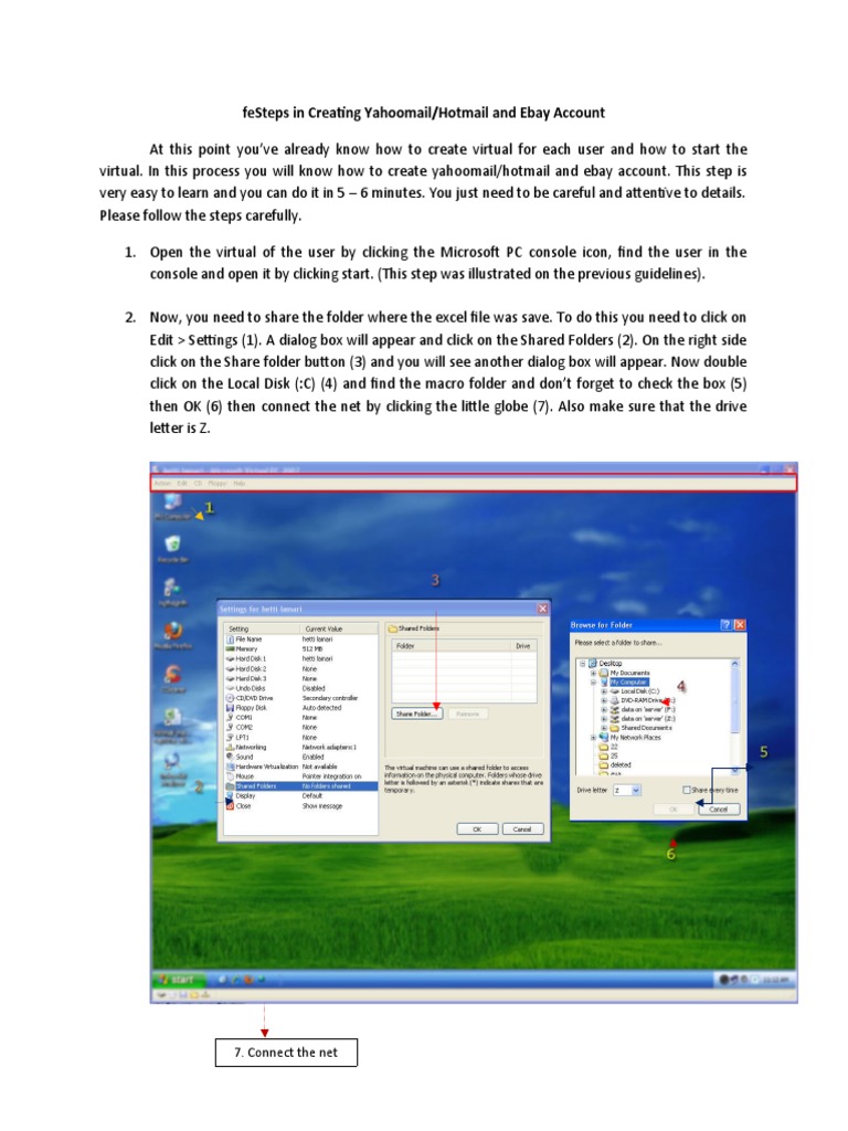 Steps in Creating Yahoomail | PDF | Computer File | Directory (Computing)