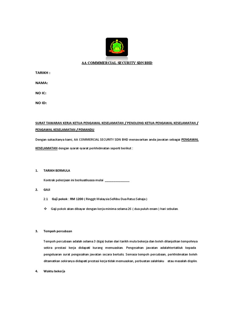 Letter of Offer Aa 2 | PDF