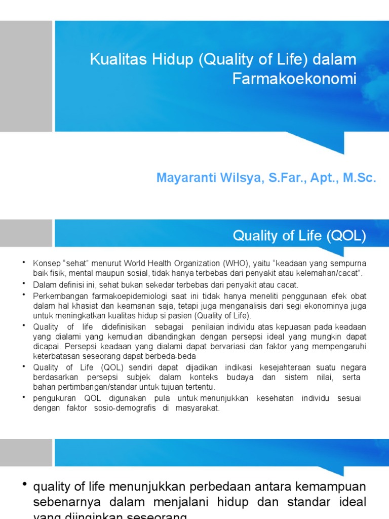 Quality of Life | PDF