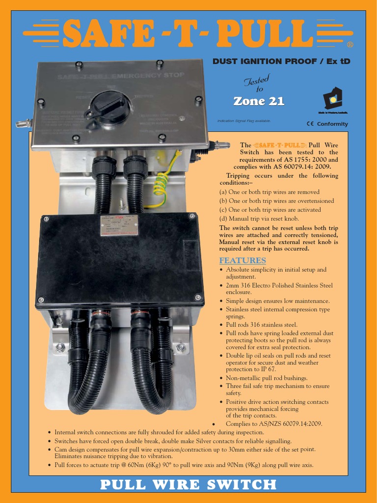 Safe-T-Pull Wire Switch Overview | PDF | Switch | Wire