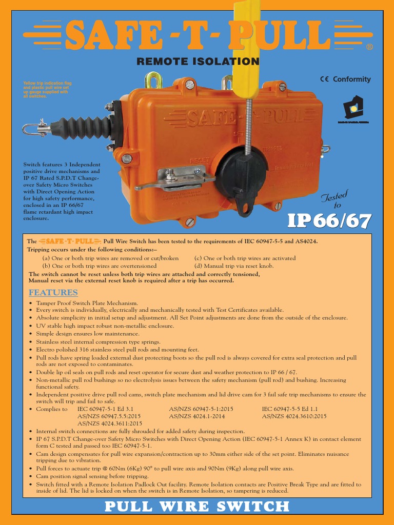ECP Safe-T-Pull Remote (2019) | PDF | Alternating Current | Switch