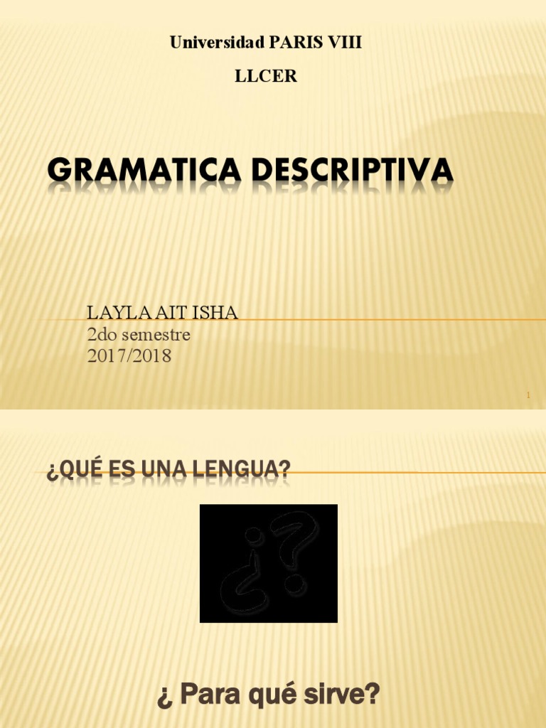 Gramatica Descriptiva | PDF | Lingüística | Epistemología