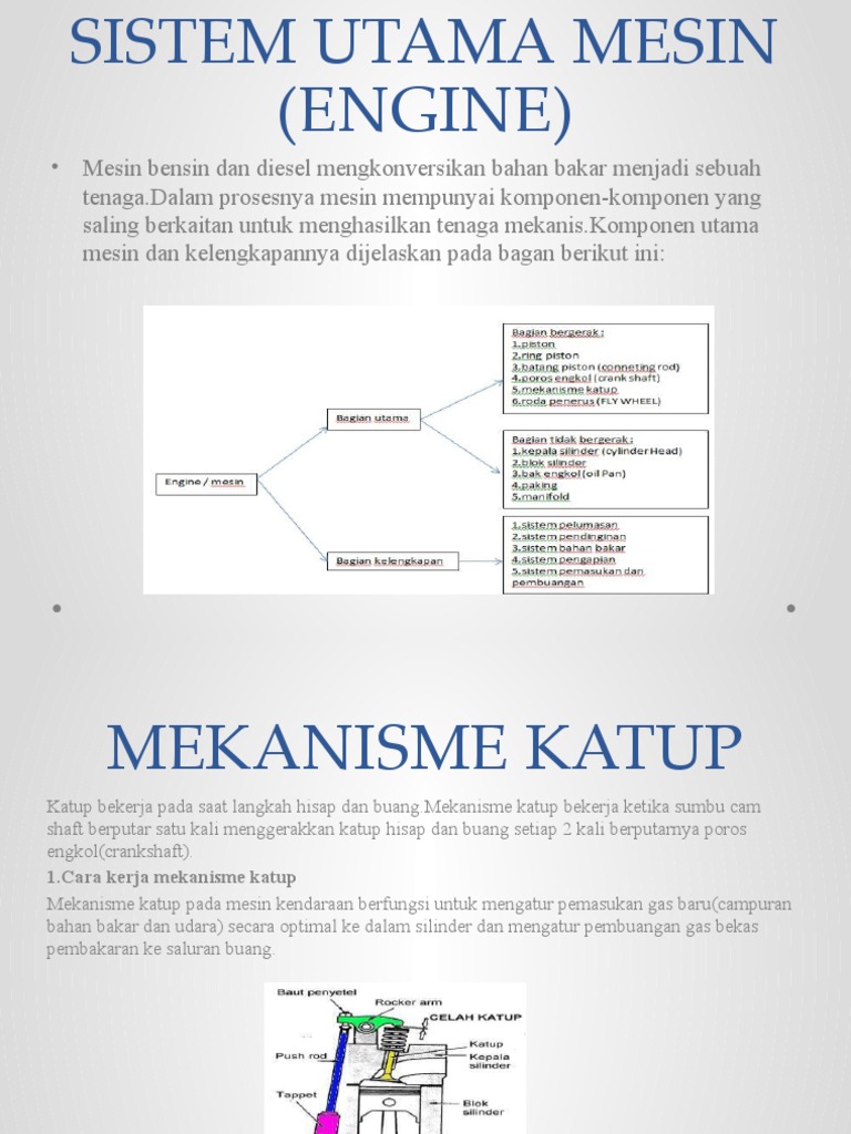 Sistem Utama Mesin (Engine) | PDF
