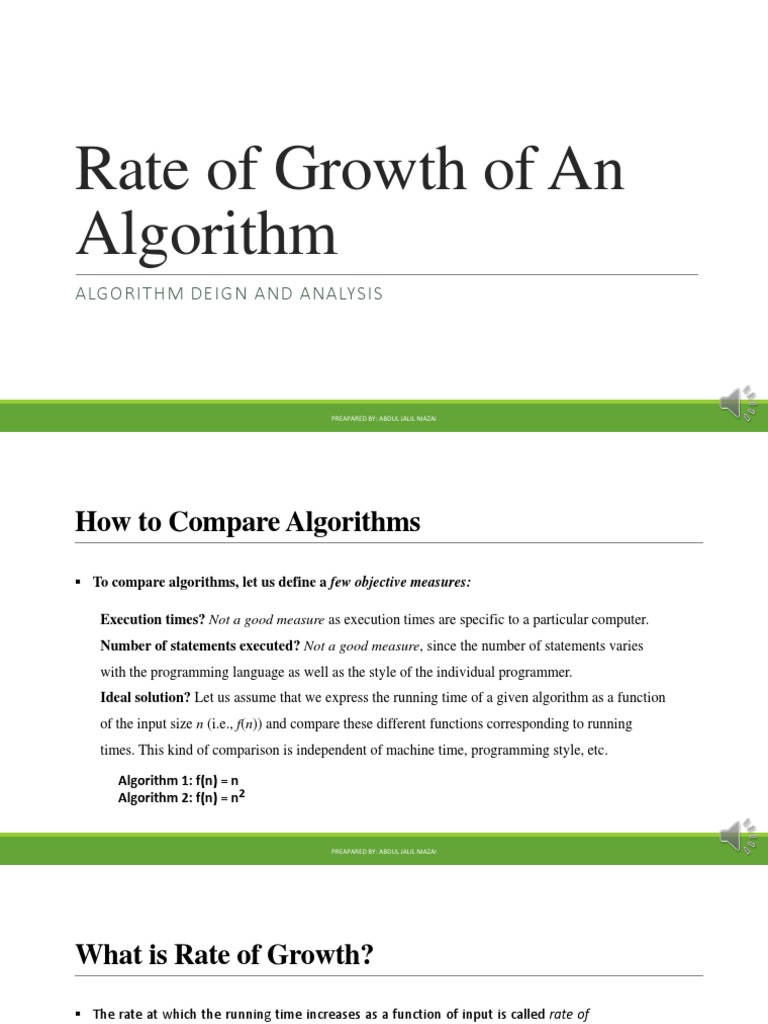Time Complexity - and - Rate of Growth | PDF | Time Complexity ...
