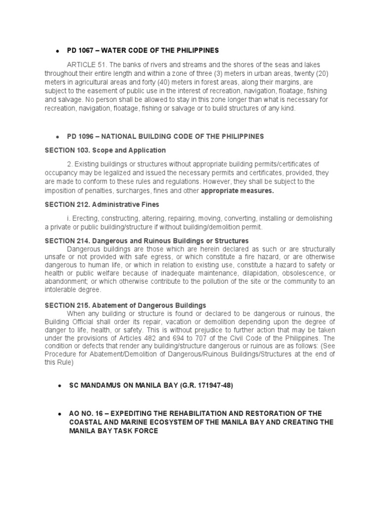 Public Use Zones in Water Code | PDF | Manila | Government Information
