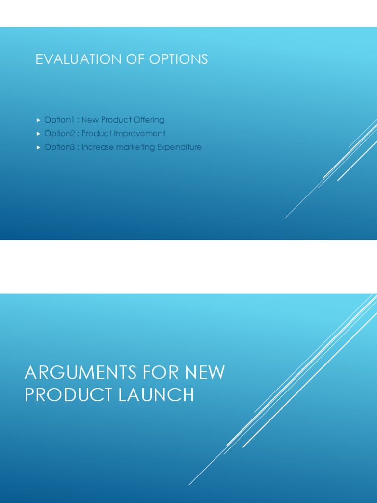 Options for Product Strategy Evaluation | PDF