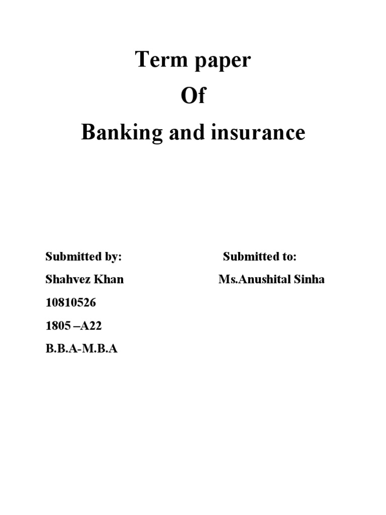 Banking & Insurance | PDF | Life Insurance | Insurance