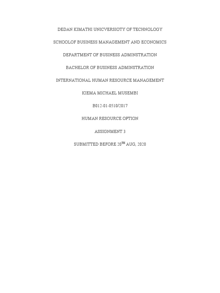 IHRM Assignment 3 | PDF | Human Resource Management | Applied Psychology