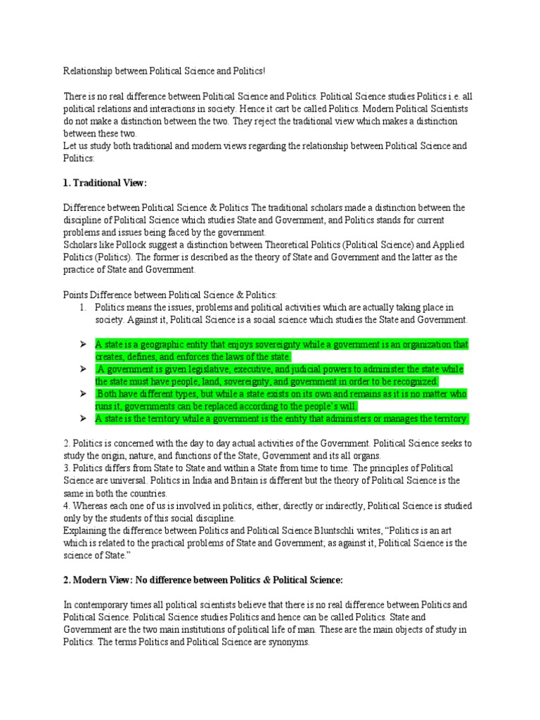 PolSci Notes | PDF | Sovereign State | Political Science