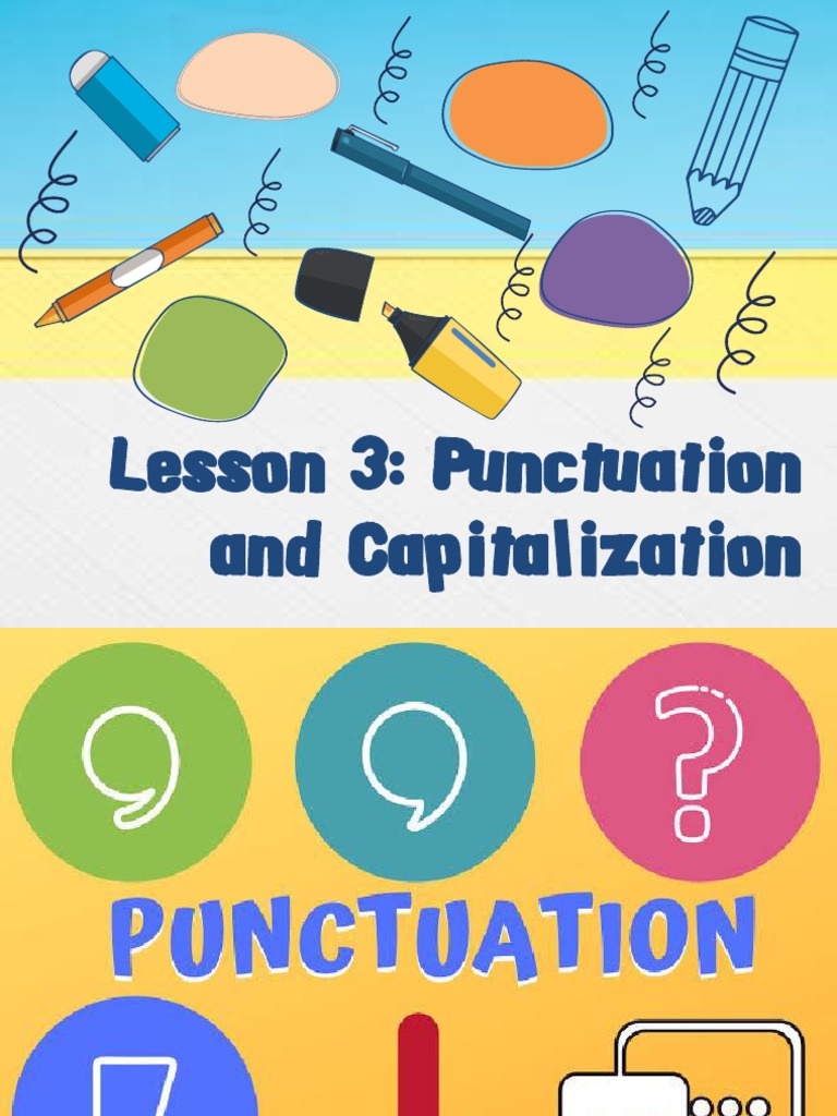 English Lesson 3 Punctuation Capitalization | PDF